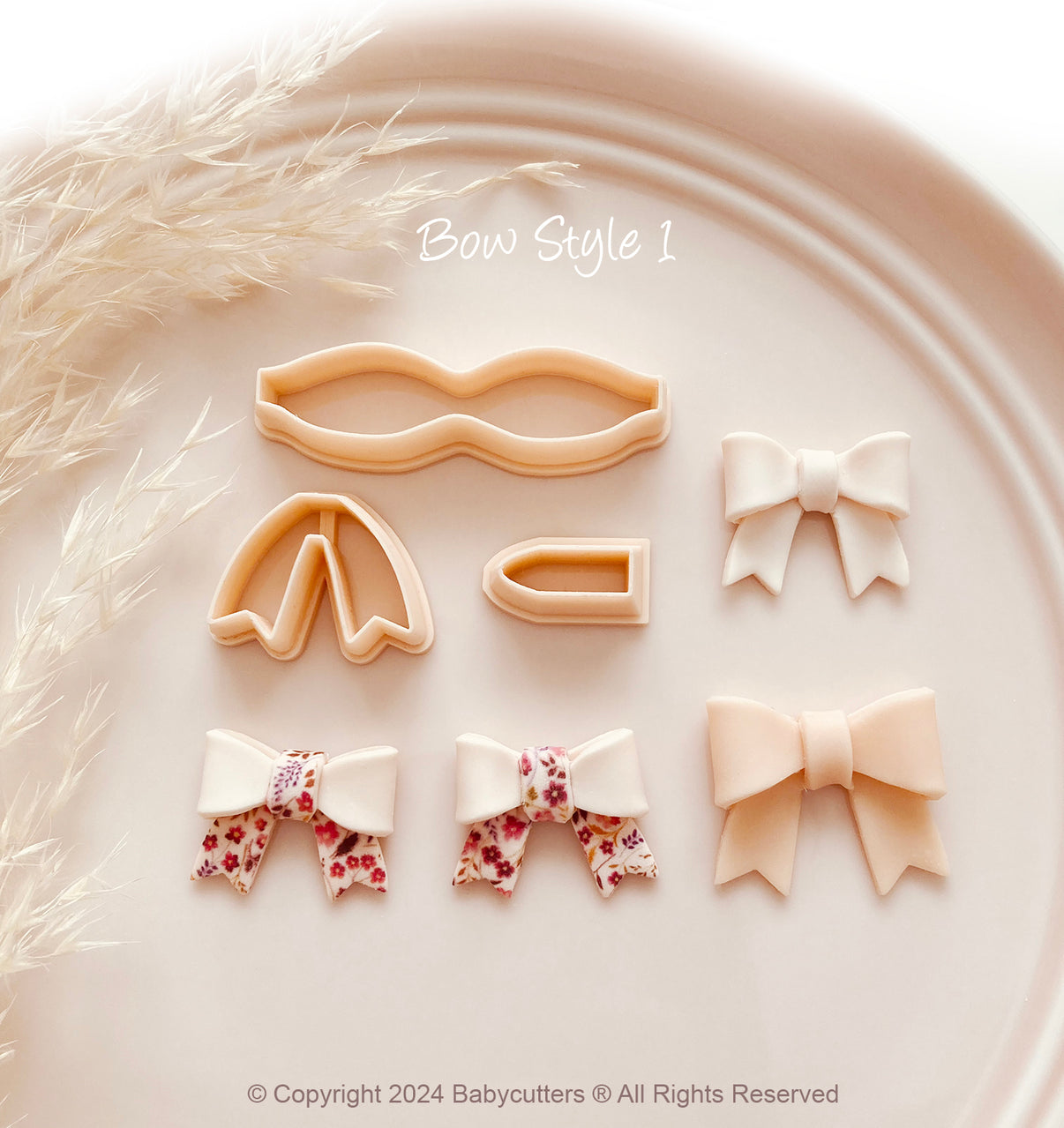 Bow & Ribbon Cutter - Choose Bow Style - Bow Dangle Polymer Clay Jewel ...