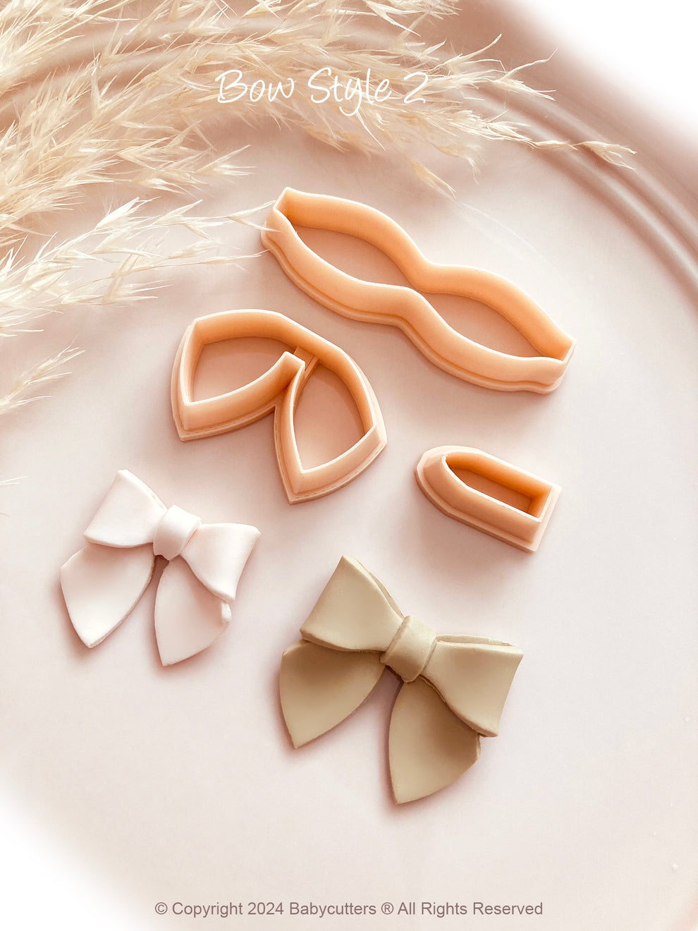 Bow & Ribbon Cutter - Choose Bow Style - Bow Dangle Polymer Clay Jewel ...