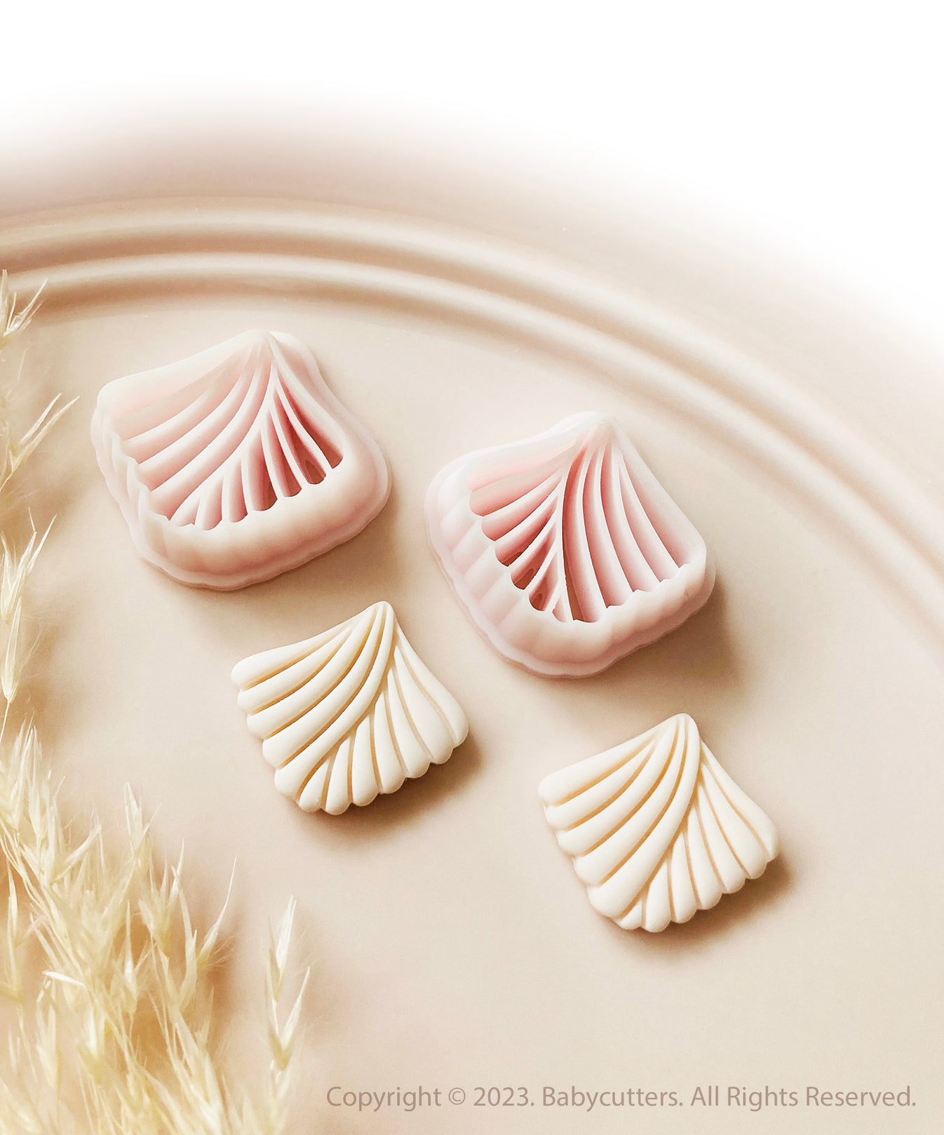 Art Deco Scallop Shell Fan Shape Polymer Clay Jewellery Cutter ...